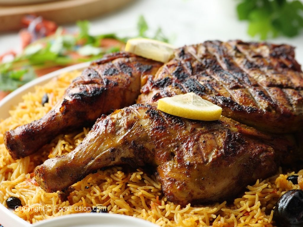 Al faham Chicken with Ruz Bukhari Rice – Food Fusion
