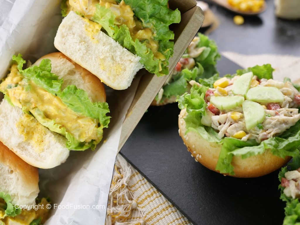 Salad Filled Buns 2-ways – Food Fusion