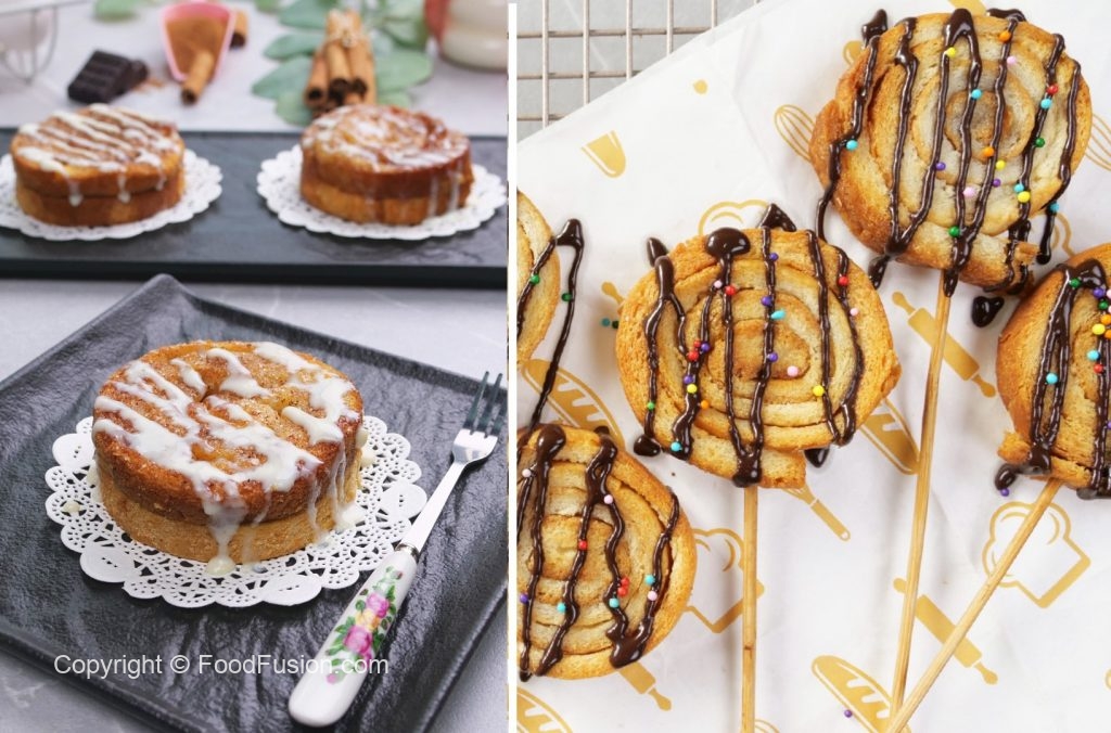 Bread pop & Cinnamon roll with Leftover bread – Food Fusion