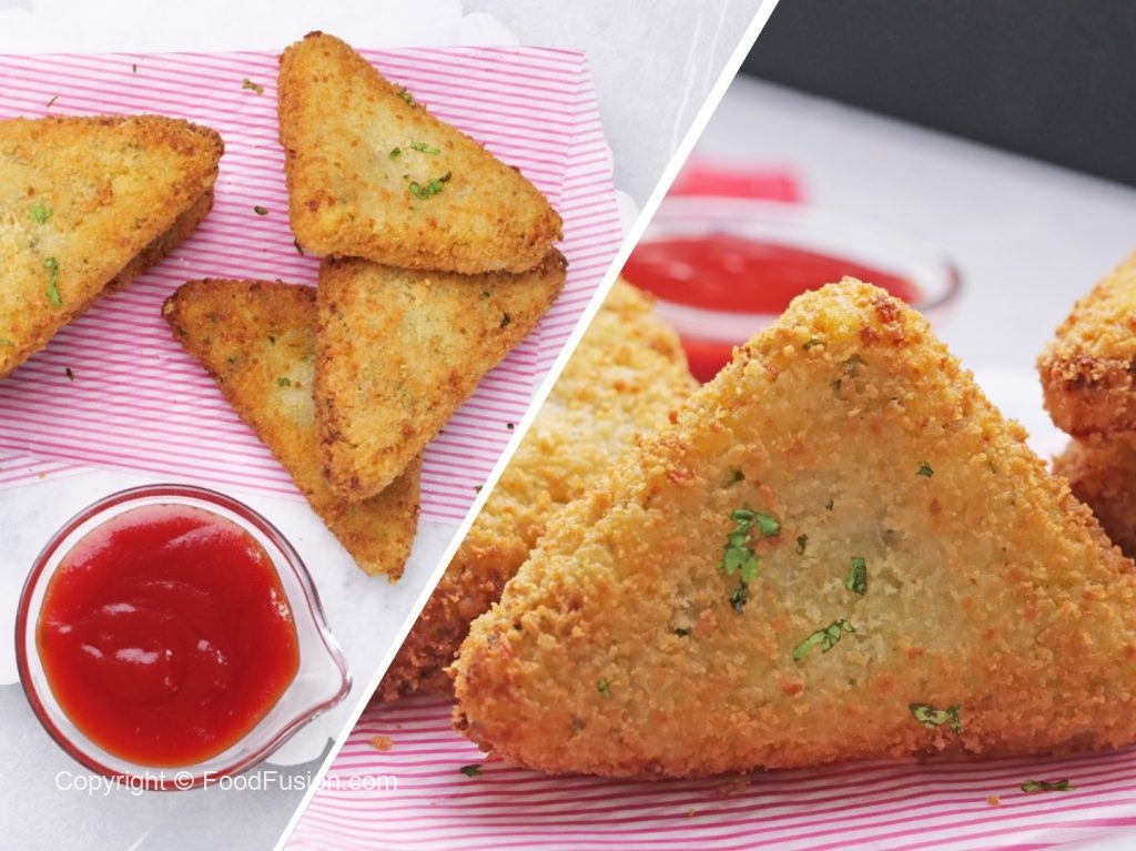 Cheesy Potato Triangles – Food Fusion