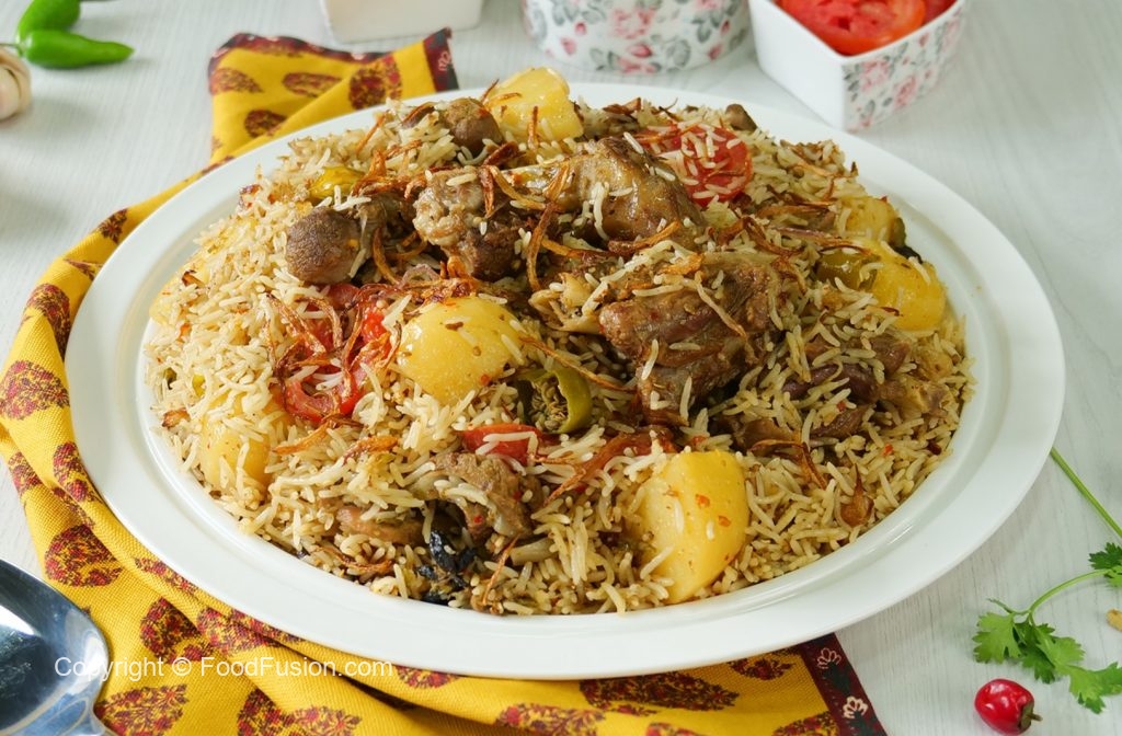 Degi Aalo Mutton Pulao – Food Fusion