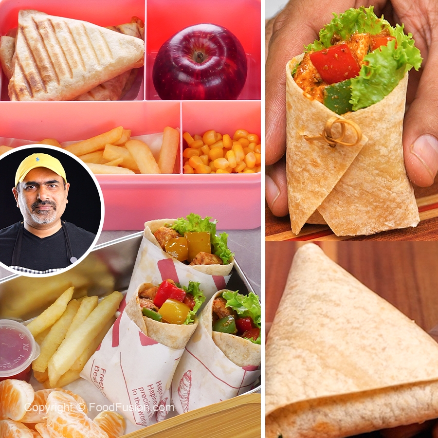 Fajita Chicken Wraps - Lunch Box Recipe – Food Fusion